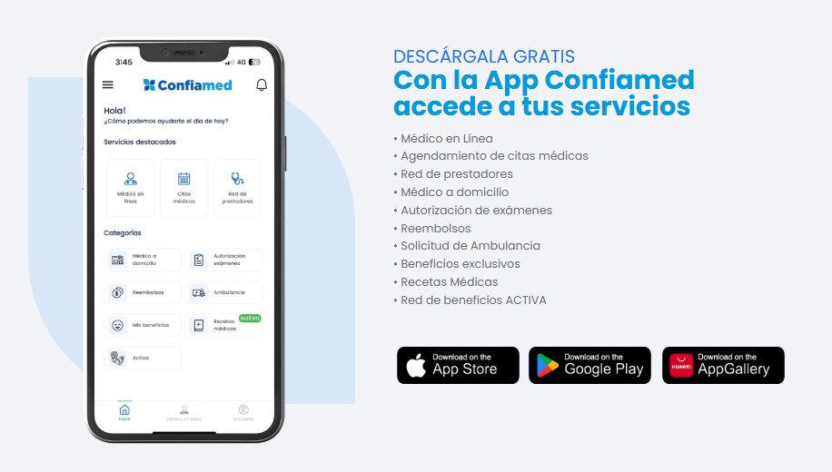 App Confiamed - Accede a tus servicios